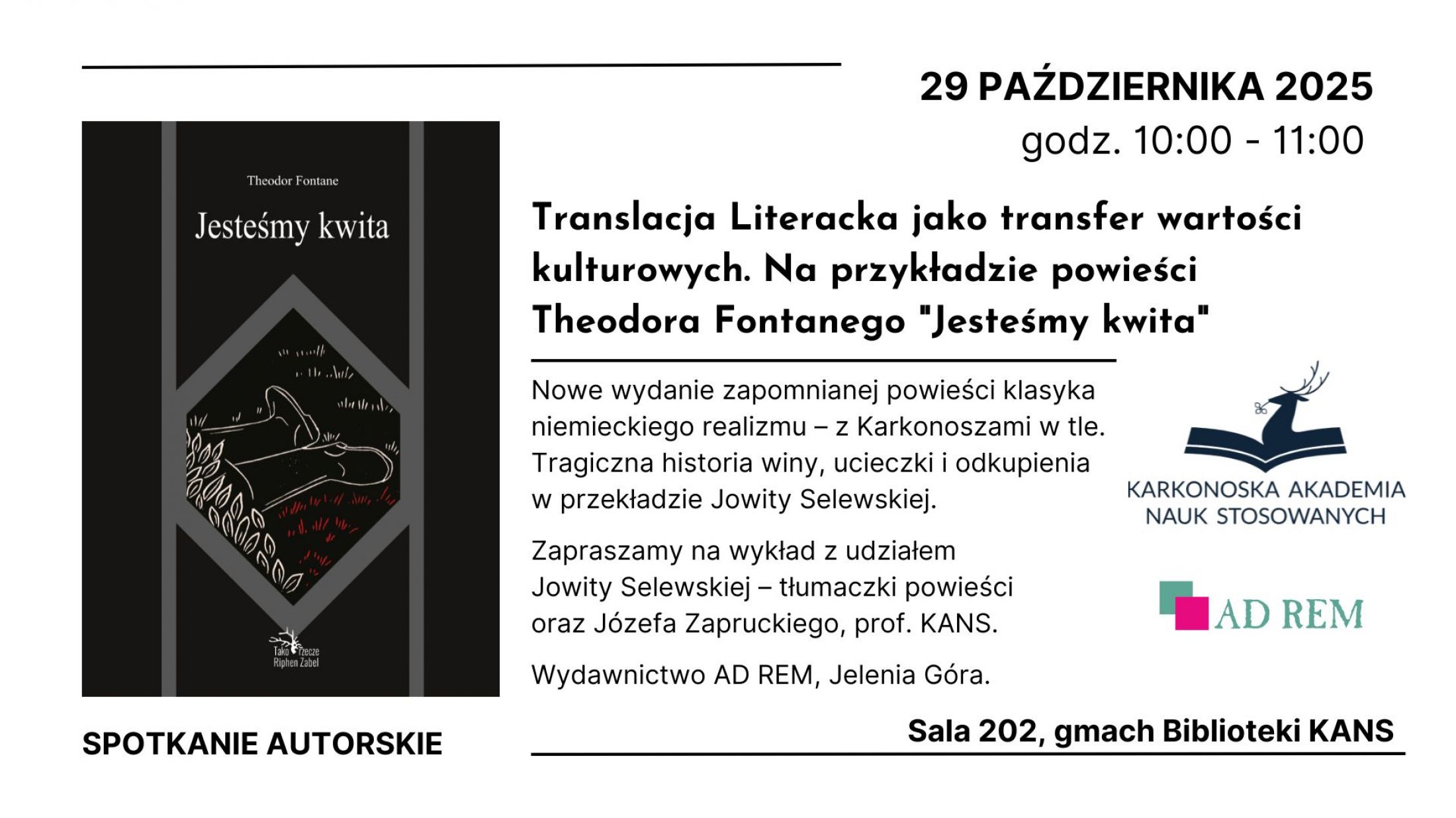 Zaproszenie na wykład otwarty - KANS